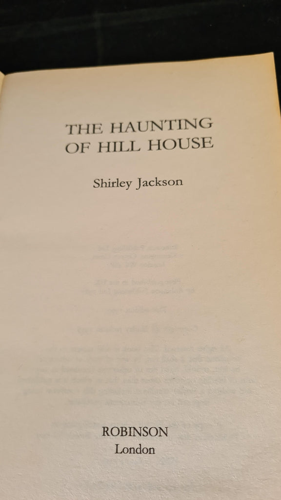 Shirley Jackson - The Haunting of Hill House, Robinson, 1999, Paperbac ...