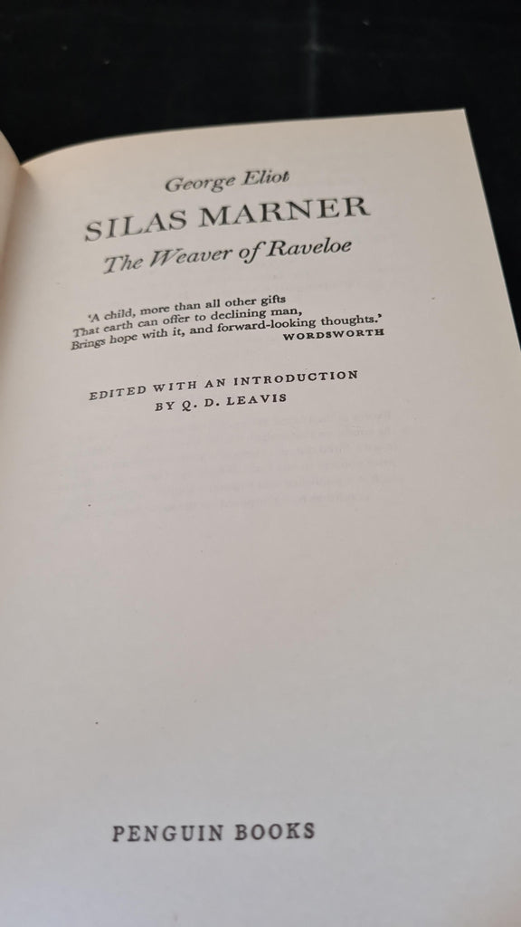 George Eliot - Silas Marner, Penguin Classics, 1985, Paperbacks – Richard Dalby's Library