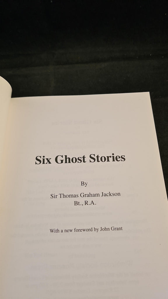 T G Jackson - Six Ghost Stories, Wimbledon Society Museum Press, 2008 – Richard Dalby's Library