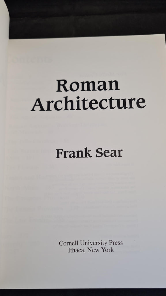 Frank Sear - Roman Architecture, Cornell University Press, 1983 ...
