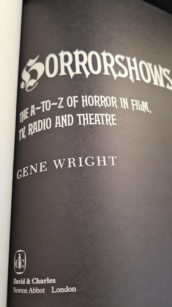 Gene Wright - Horrorshows, David & Charles, 1987 – Richard Dalby's Library