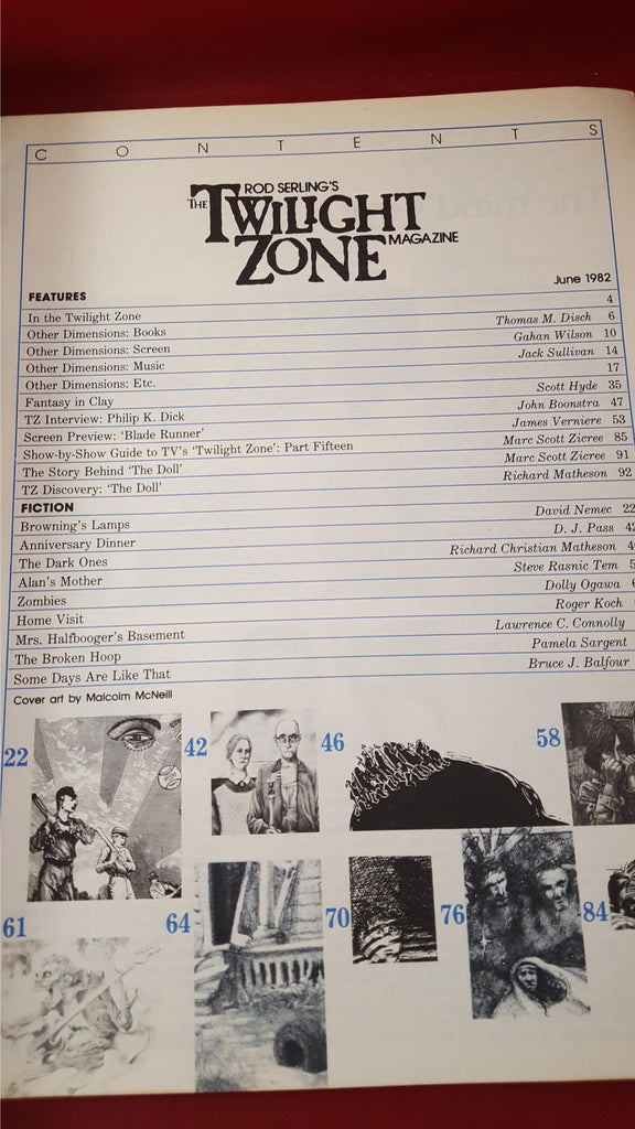 Rod Serling's - The Twilight Zone Magazine, June 1982 – Richard Dalby's ...