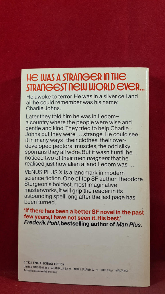 Theodore Sturgeon - Venus Plus X, Sphere Books, 1978, Paperbacks – Richard Dalby's Library