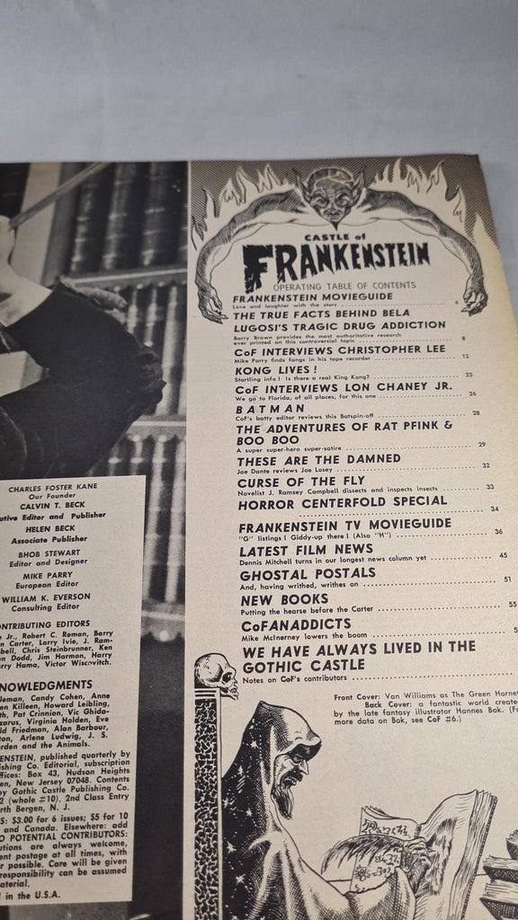 Castle Of Frankenstein Volume 3 Number 2, 1966, Gothic Castle Publishi ...