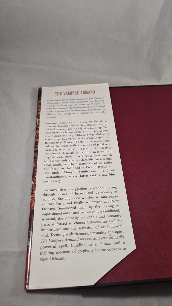 Anne Rice - The Vampire Armand, Chatto & Windus, 1998 – Richard Dalby's Library