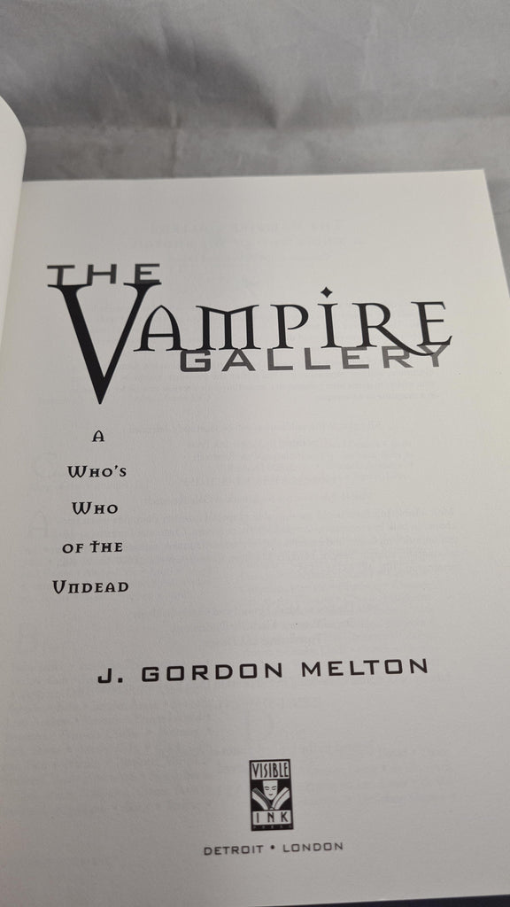 J Gordon Melton - The Vampire Gallery, Visible Ink, 1998 – Richard ...