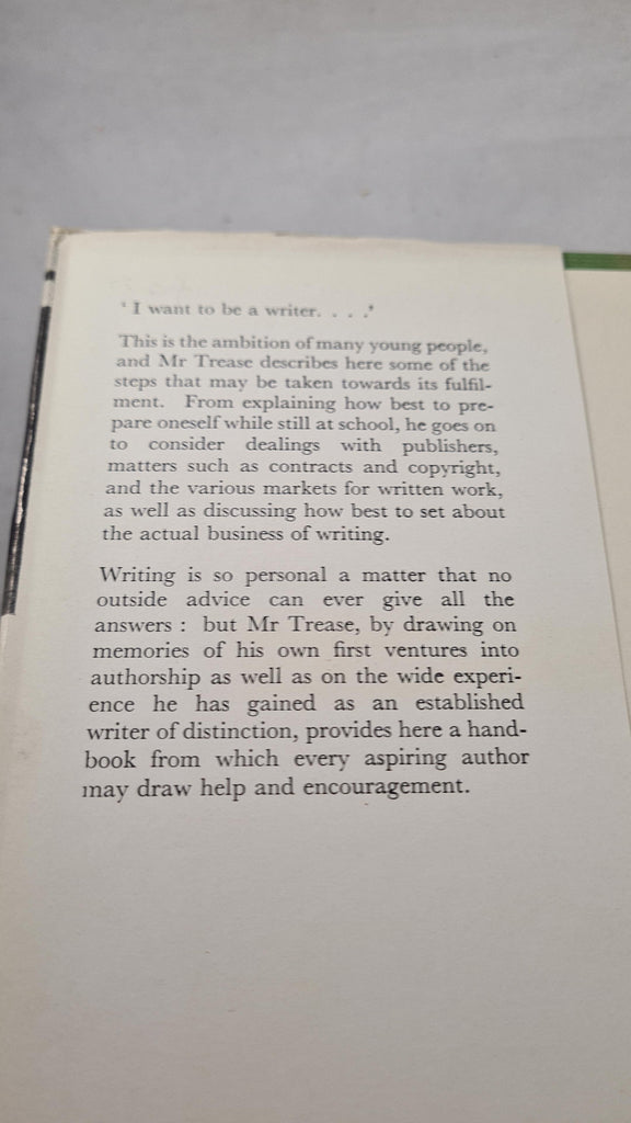 Geoffrey Trease - The Young Writer, Thomas Nelson, 1961 – Richard Dalby ...