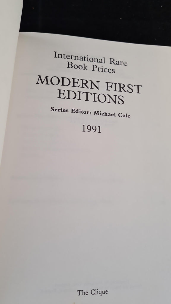 Michael Cole - International Rare Book Prices, Modern First Editions ...