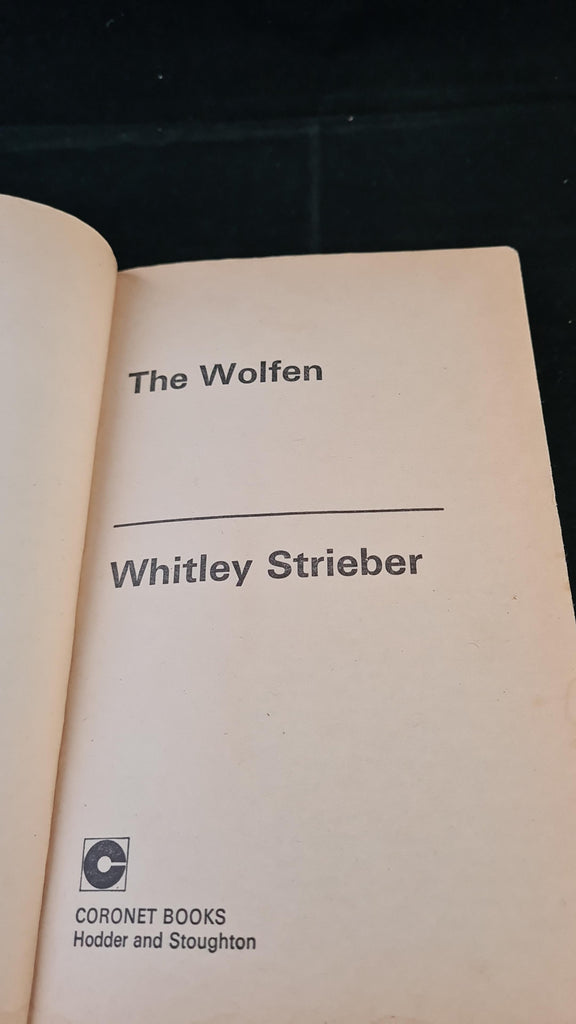 Whitley Strieber - The Wolfen, Coronet Books, 1979, Paperbacks ...