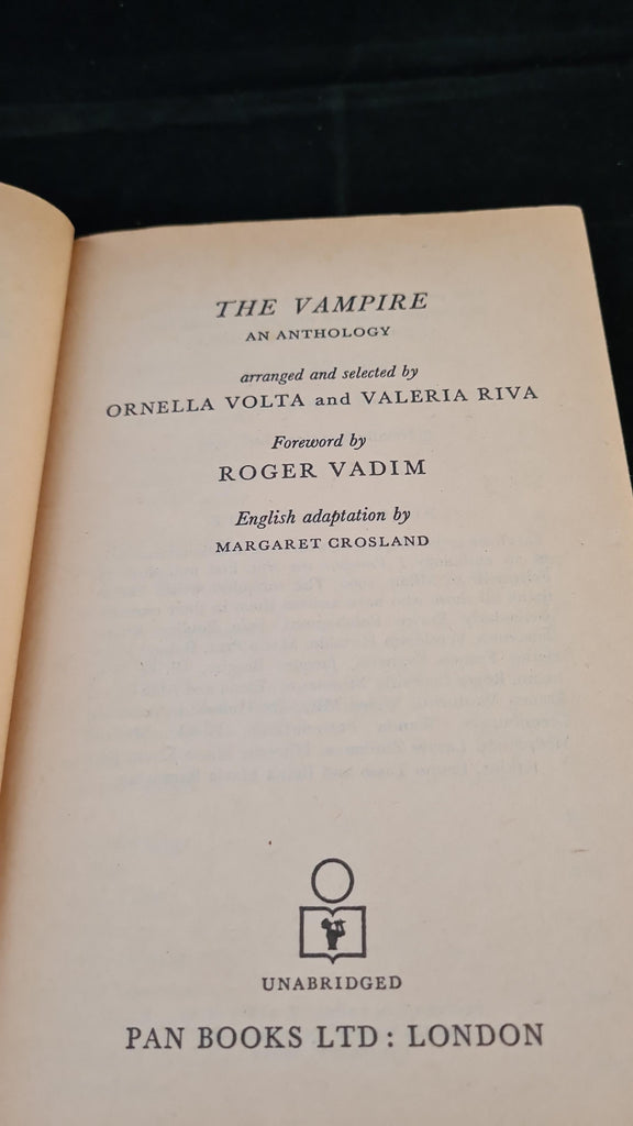 Roger Vadim - The Vampire, Pan Books, 1971, Paperbacks – Richard Dalby ...