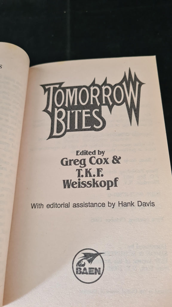 Greg Cox & T K F Weisskopf - Tomorrow Bites, Baen Books, First October ...