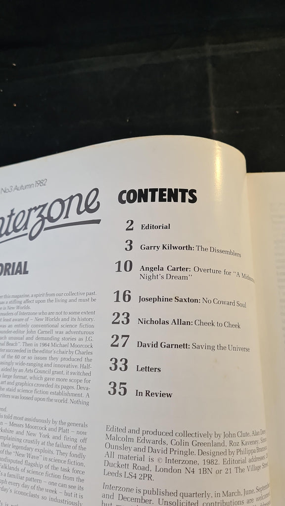 Interzone Volume 1 Number 3 Autumn 1982 – Richard Dalby's Library
