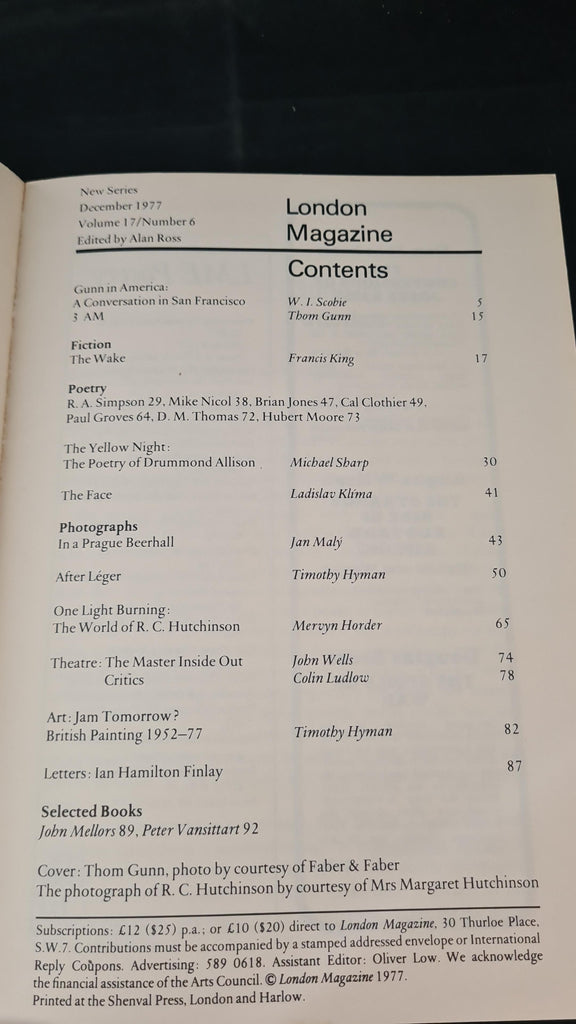 London Magazine Volume 17 Number 6 December 1977 – Richard Dalby's Library