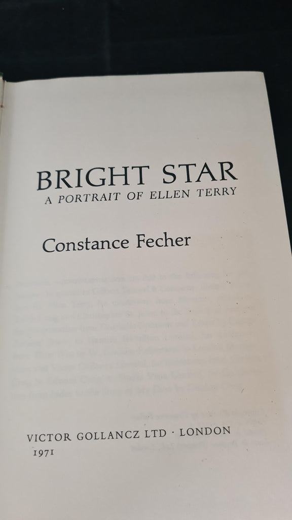 Constance Fecher - Bright Star, Portrait of Ellen Terry, Victor Gollan ...