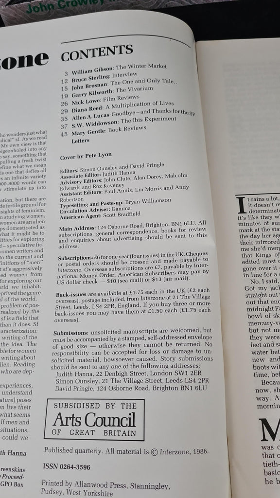 Interzone Number 15 Spring 1986 – Richard Dalby's Library