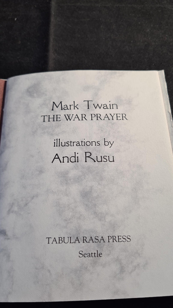 Mark Twain - War Prayer, Tabula Rasa Press – Richard Dalby's Library