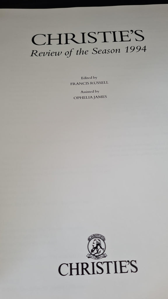 Francis Russell - Christie's Review of the Season 1994 – Richard Dalby ...