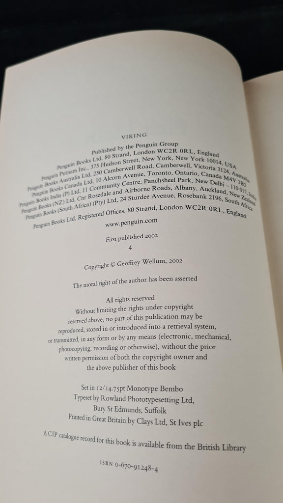 Geoffrey Wellum - First Flight, Viking, 2002 – Richard Dalby's Library