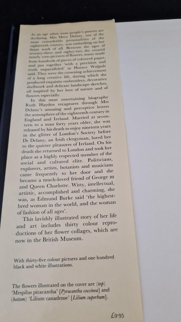 Ruth Hayden - Mrs Delany her life & her flowers, Colonnade Book, 1980 ...