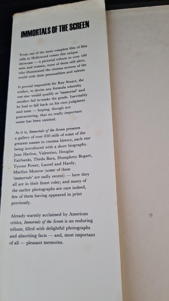 Ray Stuart - Immortals of The Screen, Spring Books, 1967 – Richard ...