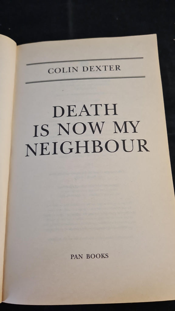 Colin Dexter - Death Is Now My Neighbour, Pan Books, 1997, Paperbacks ...