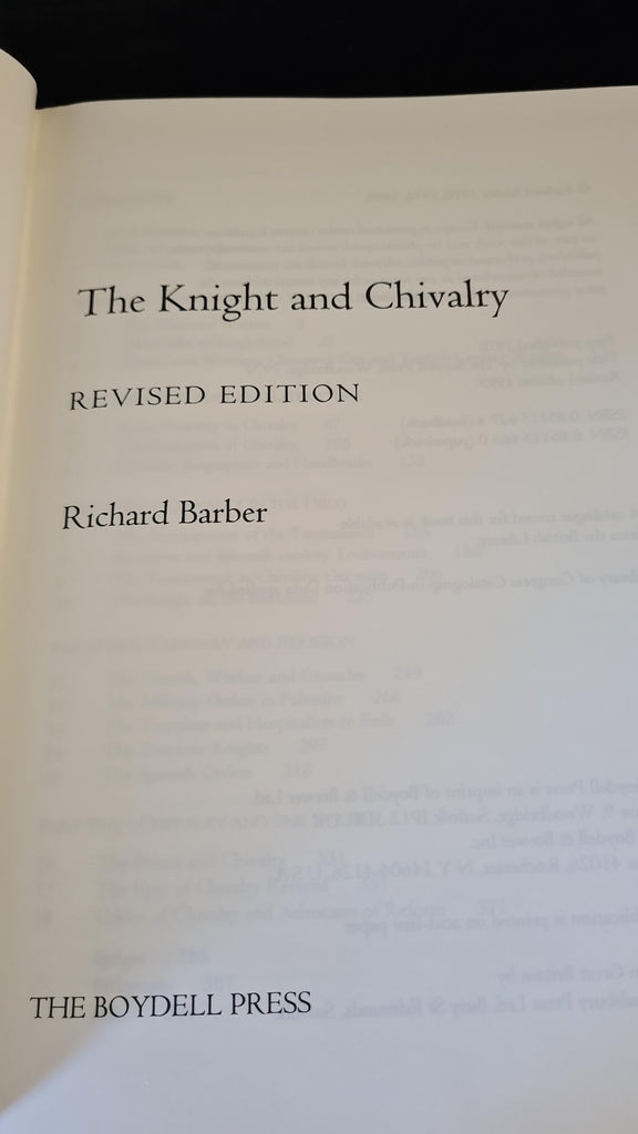 Richard Barber - The Knight and Chivalry, Boydell Press, 1995, Revised ...