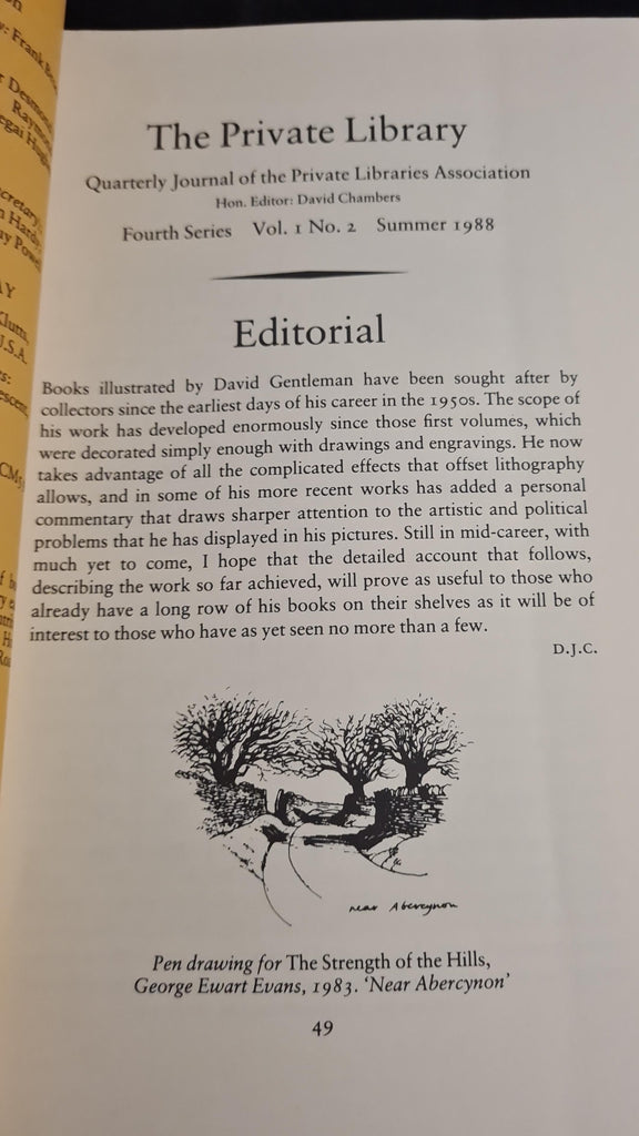 The Private Library Fourth Series Volume 1 : 2 Summer 1988 – Richard ...