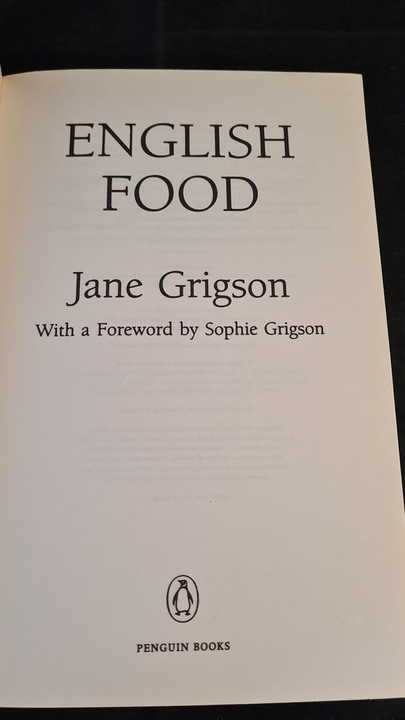 Jane Grigson - English Food, Penguin Books, 1993, Paperbacks – Richard ...