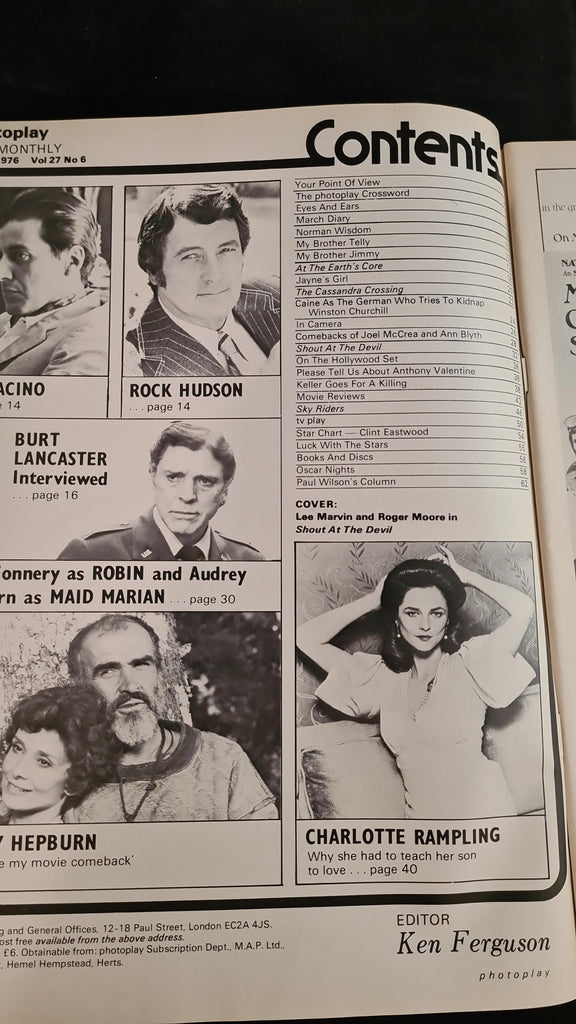 Photoplay Film Monthly Volume 27 Number 6 June 1976 – Richard Dalby's ...