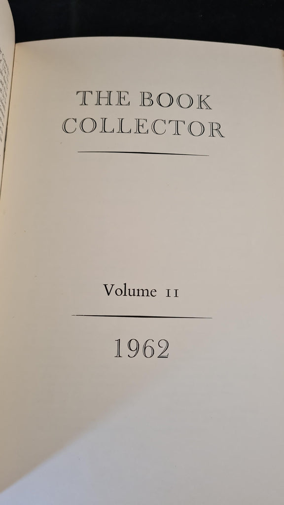 The Book Collector Volume 12 Number 1 Spring 1963 – Richard Dalby's Library