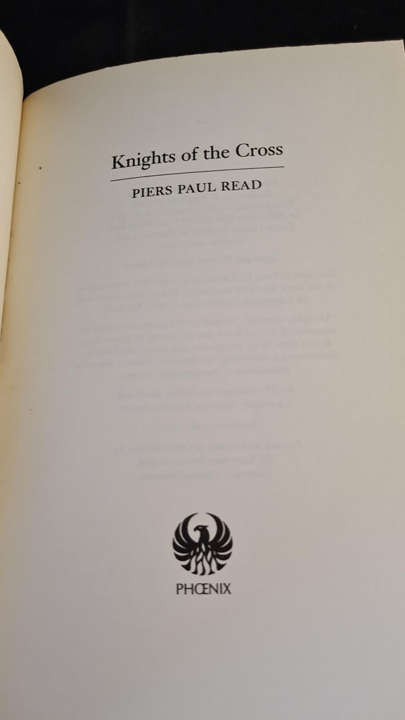Piers Paul Read - Knights of the Cross, Phoenix, 1998, Paperbacks ...