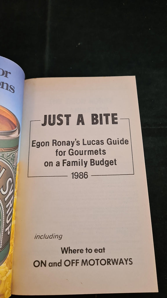 Egon Ronay's Lucas Guide for Gourmets on a Family Budget, 1986, Paperb ...