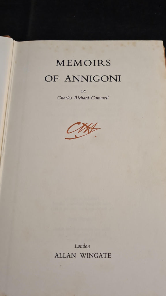 Charles Richard Cammell - Memoirs of Annigoni, Allan Wingate, 1956 ...