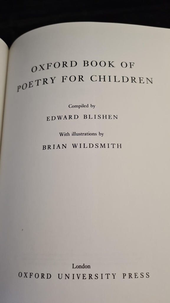 Edward Blishen & Brian Wildsmith - Oxford Book of Poetry for Children ...