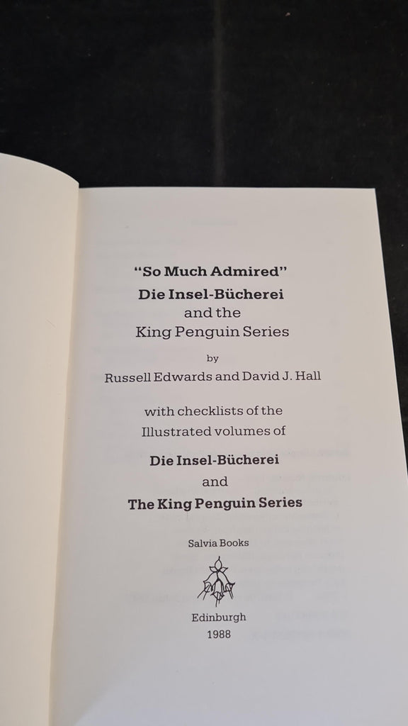 Russell Edwards & David J Hall - "So Much Admired" Die Insel-Bucherei ...