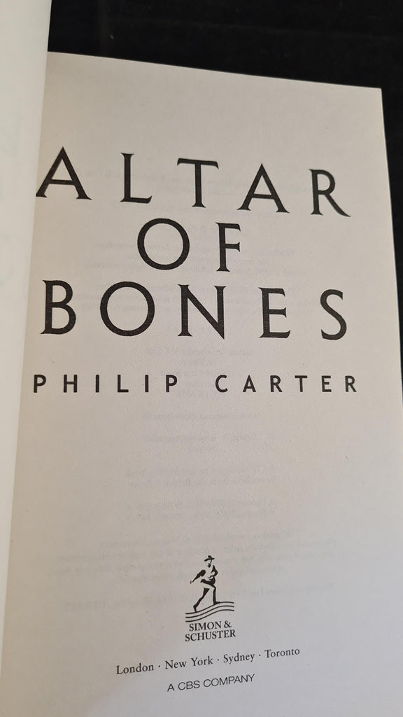 Philip Carter - Altar of Bones, Simon & Schuster, 2011, Paperbacks ...