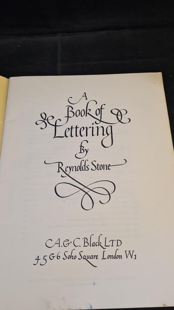 Reynolds Stone - A Book of Lettering, A & C Black, 1964 – Richard Dalby ...