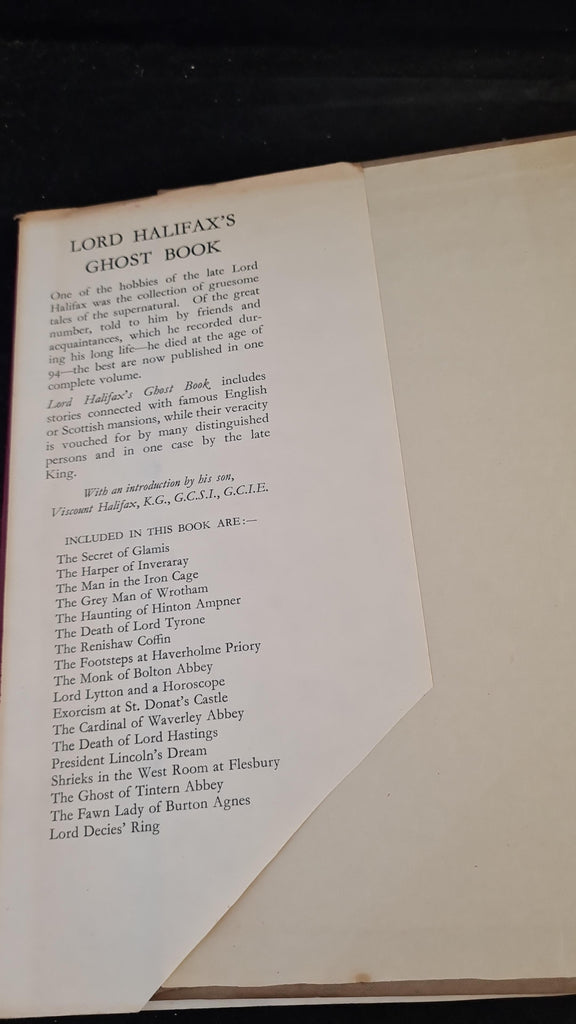 Lord Halifax's Ghost Book, Geoffrey Bles, 1939 – Richard Dalby's Library