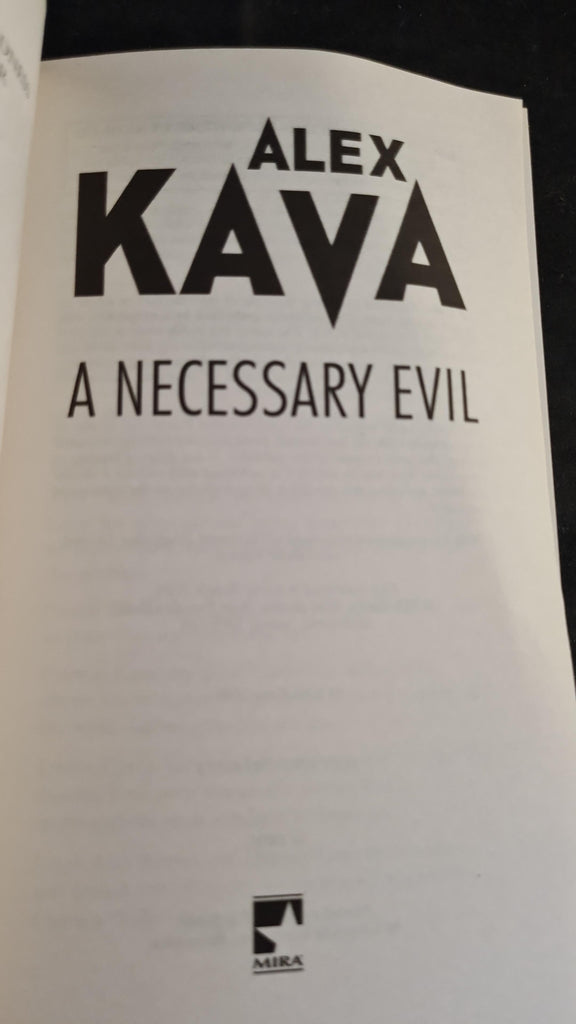 Alex Kava - A Necessary Evil, Mira Books, 2006, Paperbacks – Richard ...