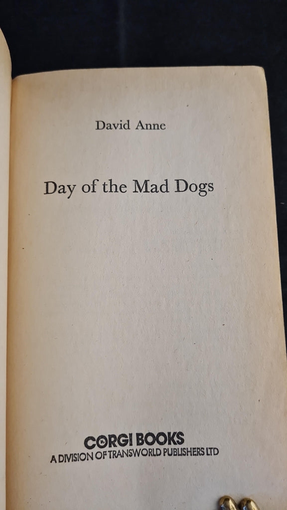 David Anne - Day of the Mad Dogs, Corgi Books, 1978, Paperbacks ...