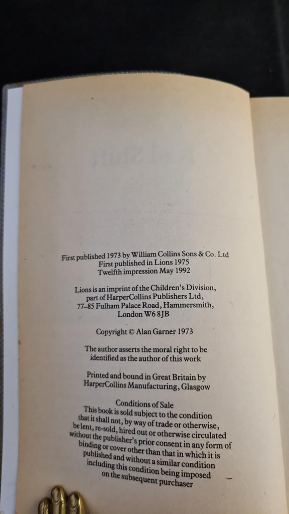 Alan Garner - Red Shift, Lions, 1992, Paperbacks – Richard Dalby's Library