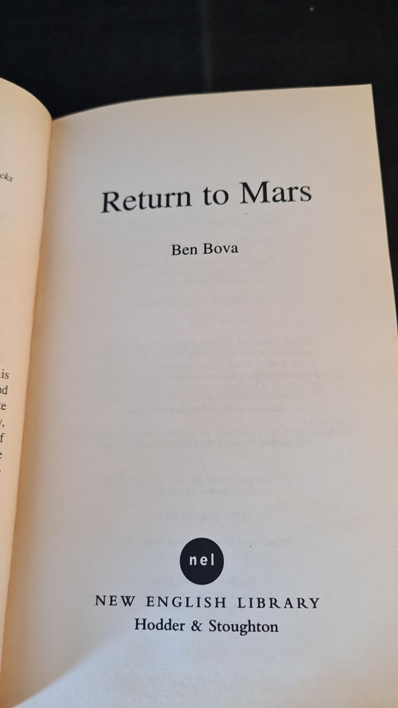 Ben Bova - Return to Mars, New English Library, 1999, Paperbacks ...