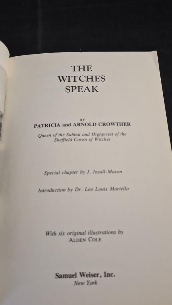 Patricia & Arnold Crowther - The Witches Speak, Samuel Weiser, 1976, P ...