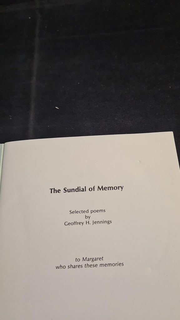 Geoffrey H Jennings - The Sundial of Memory, March 1986 – Richard Dalby ...