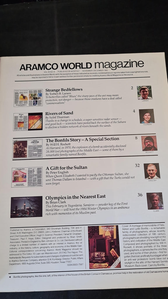 Aramco World Magazine - The Bonfils Story Volume 34 Number 6 November ...