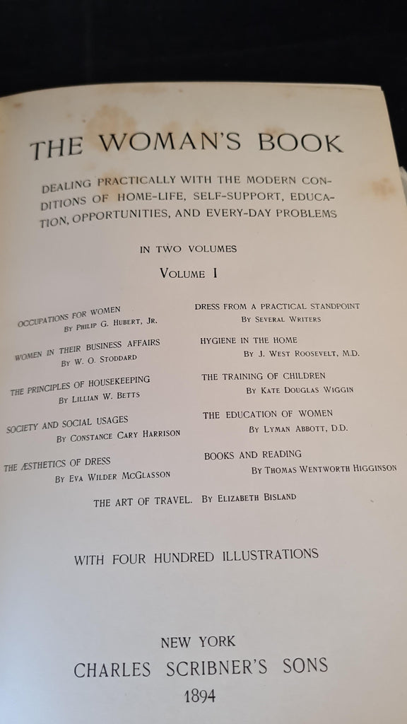 The Woman's Book Volume I & II 1894, Charles Scribner's Sons – Richard ...