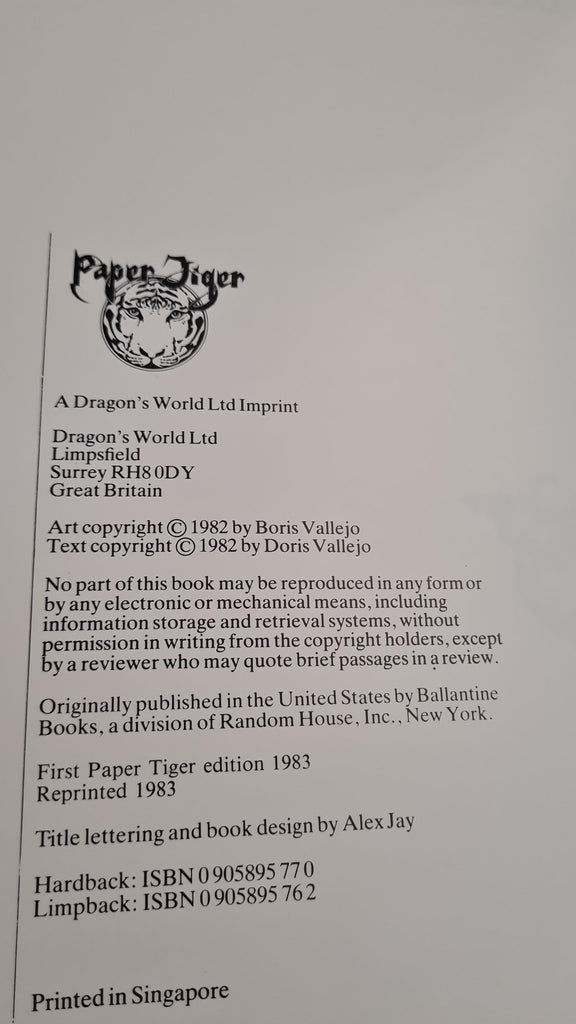 Boris Vallejo - Mirage, Paper Tiger, 1983 – Richard Dalby's Library