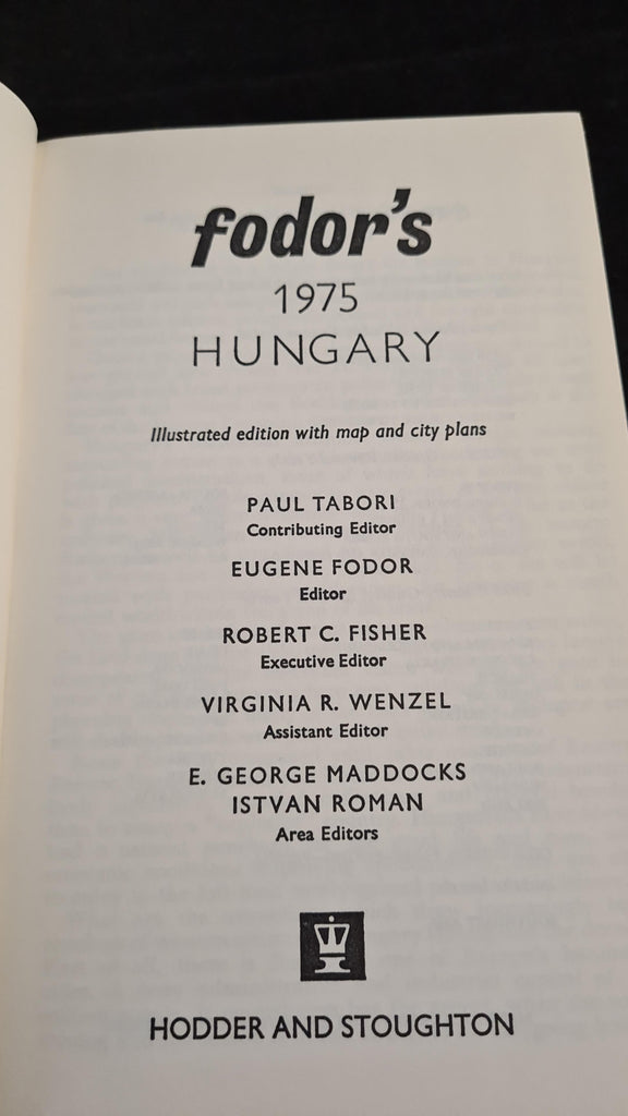 Eugene Fodor - Fodor's 1975 Hungary, Hodder & Stoughton, 1975 – Richard ...