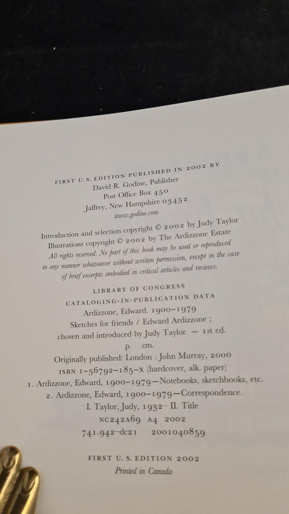 Edward Ardizzone - Sketches for Friends, David R Godine, 2002 – Richard ...
