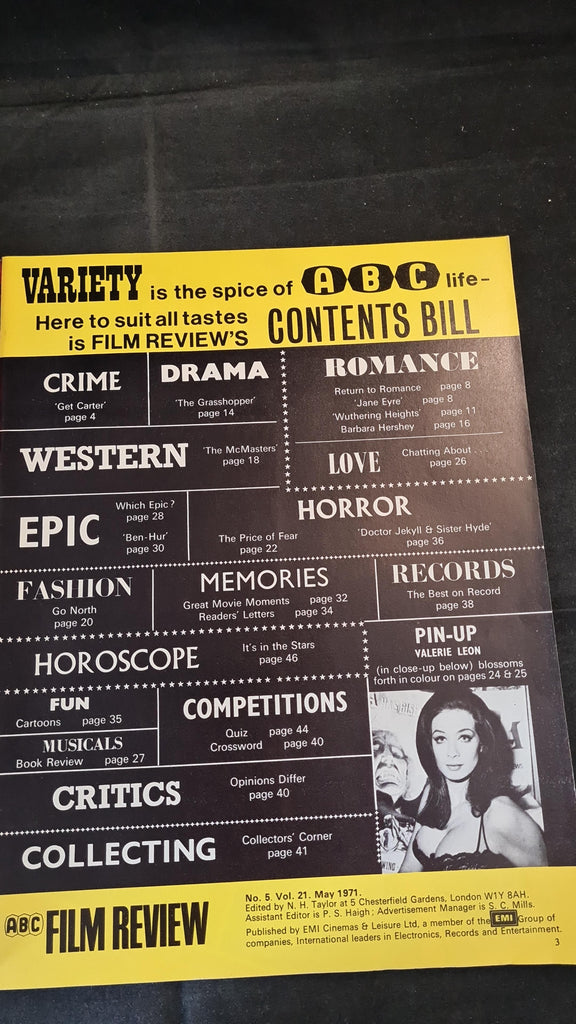 ABC Film Review Volume 21 Number 5 May 1971 – Richard Dalby's Library